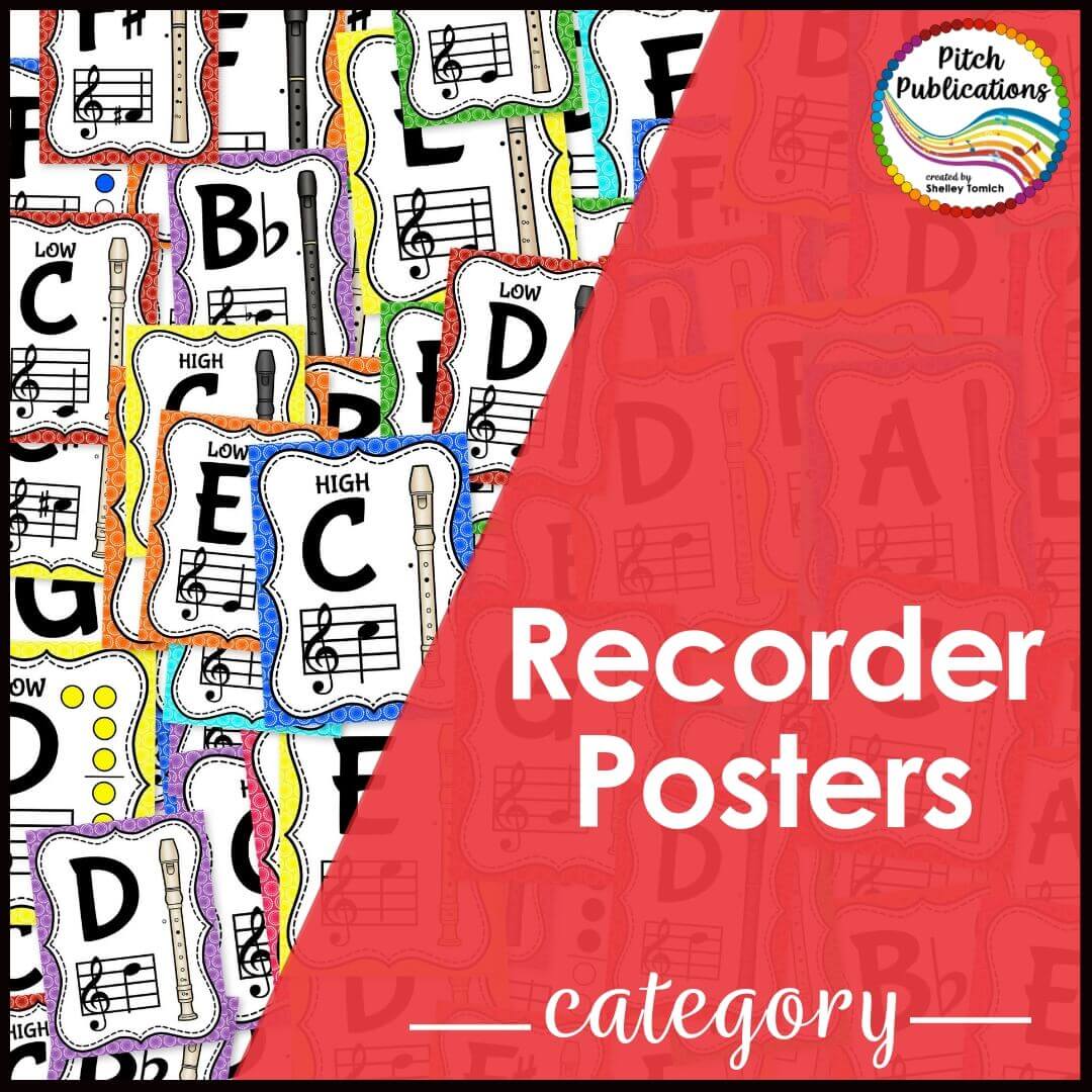 Recorder Fingering Posters - Pitch Publications with Shelley Tomich