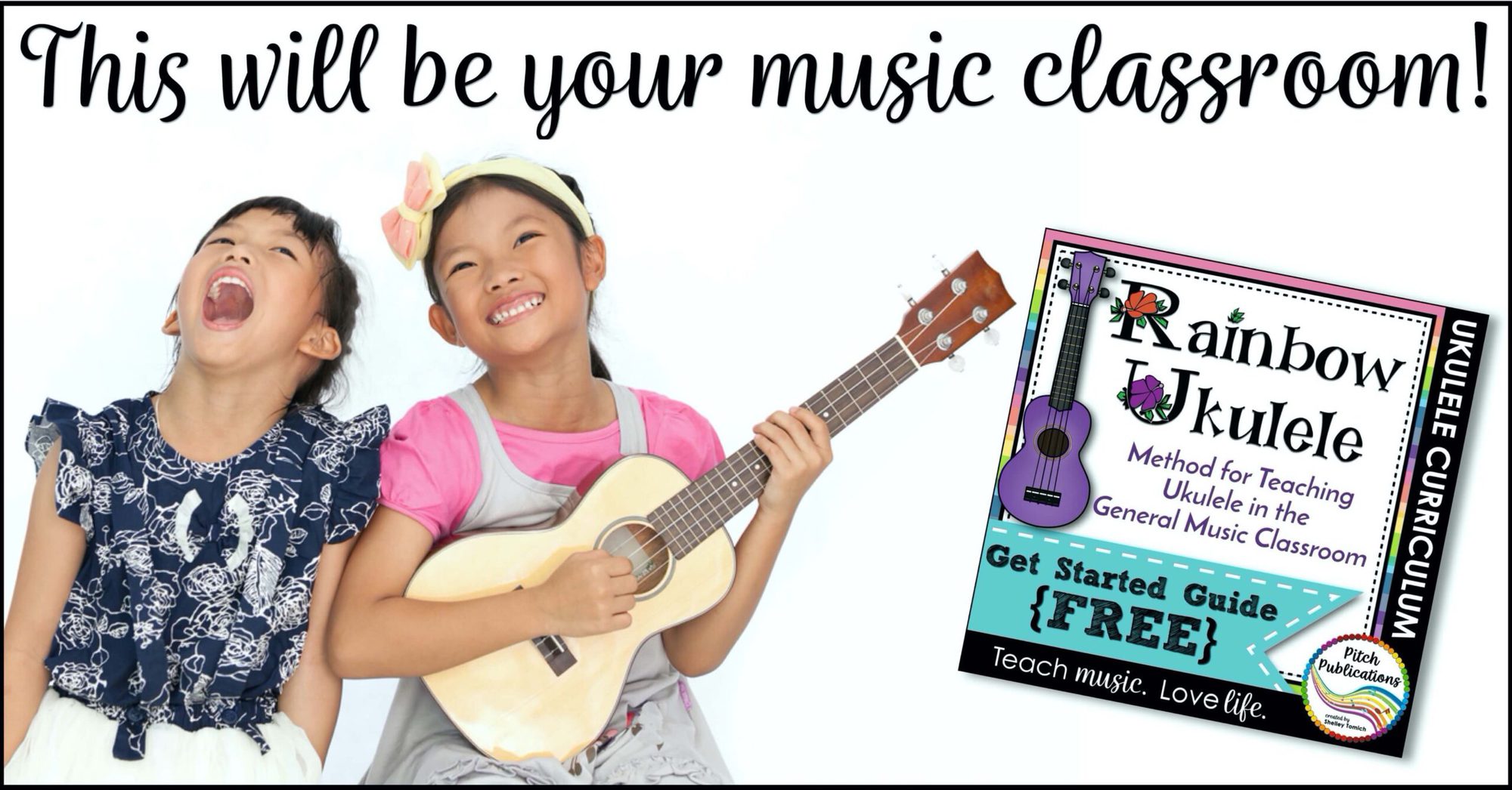 Rainbow Ukulele Teaching Method FREE get started kit for ukulele!
