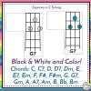 Rainbow Ukulele Fretboard Chord Insert Cards - use instead of paint chips!