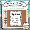 Music Decor - AQUA AND GRAY - Dynamics Posters (Elements of Music)