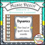 Music Decor - AQUA AND GRAY - Dynamics Posters (Elements of Music)