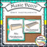 AQUA AND GRAY - Instrument Posters - Orchestra, Orff, and World!