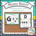 Music Decor - AQUA AND GRAY - Ukulele Chord Chart Posters