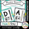 Music Decor BUNDLE - AQUA AND GRAY - posters, word wall, class rules ...