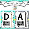 Alto Recorder Fingering Chart Posters v2 Black/Tan- Music Decor