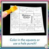 Rainbow Ukulele Punch Card Assessment - Editable