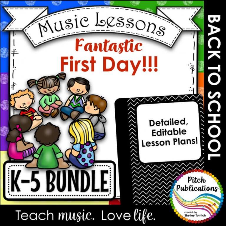 Back to School Music Lesson Plan Bundle! K-5 Lessons for the first day!