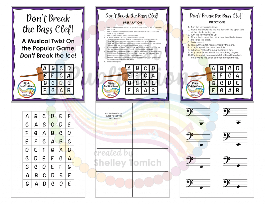 Don't Break the Pitches! - Bass Clef Pitch Note Reading Game