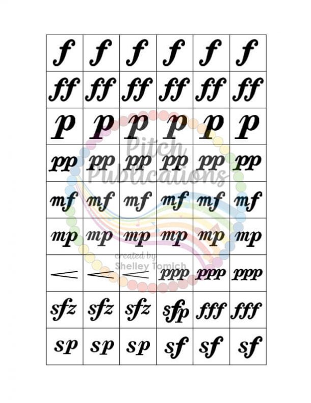 Don't Break the Dynamics! - Dynamics Symbol Reading Game