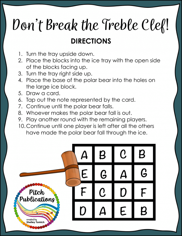 Don't Break the Pitches! - Treble Clef Pitch Note Reading Game
