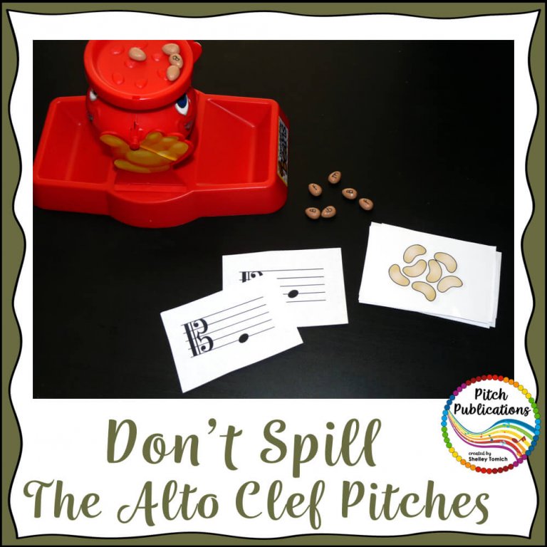 Music Center: Don't Spill the Pitches! - Alto Clef Pitch Note Reading Game