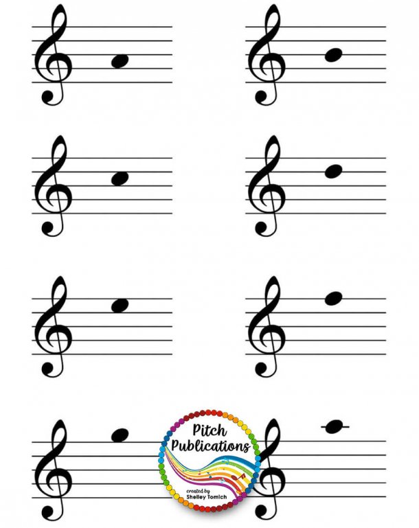 Don't Spill the Pitches! -Treble Clef Pitch Note Reading Game