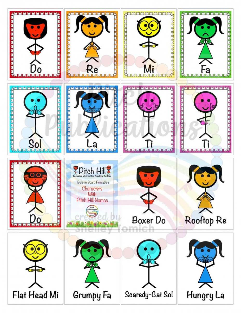 Pitch Hill: Teaching Solfege Bulletin Board Printables for Elementary Music