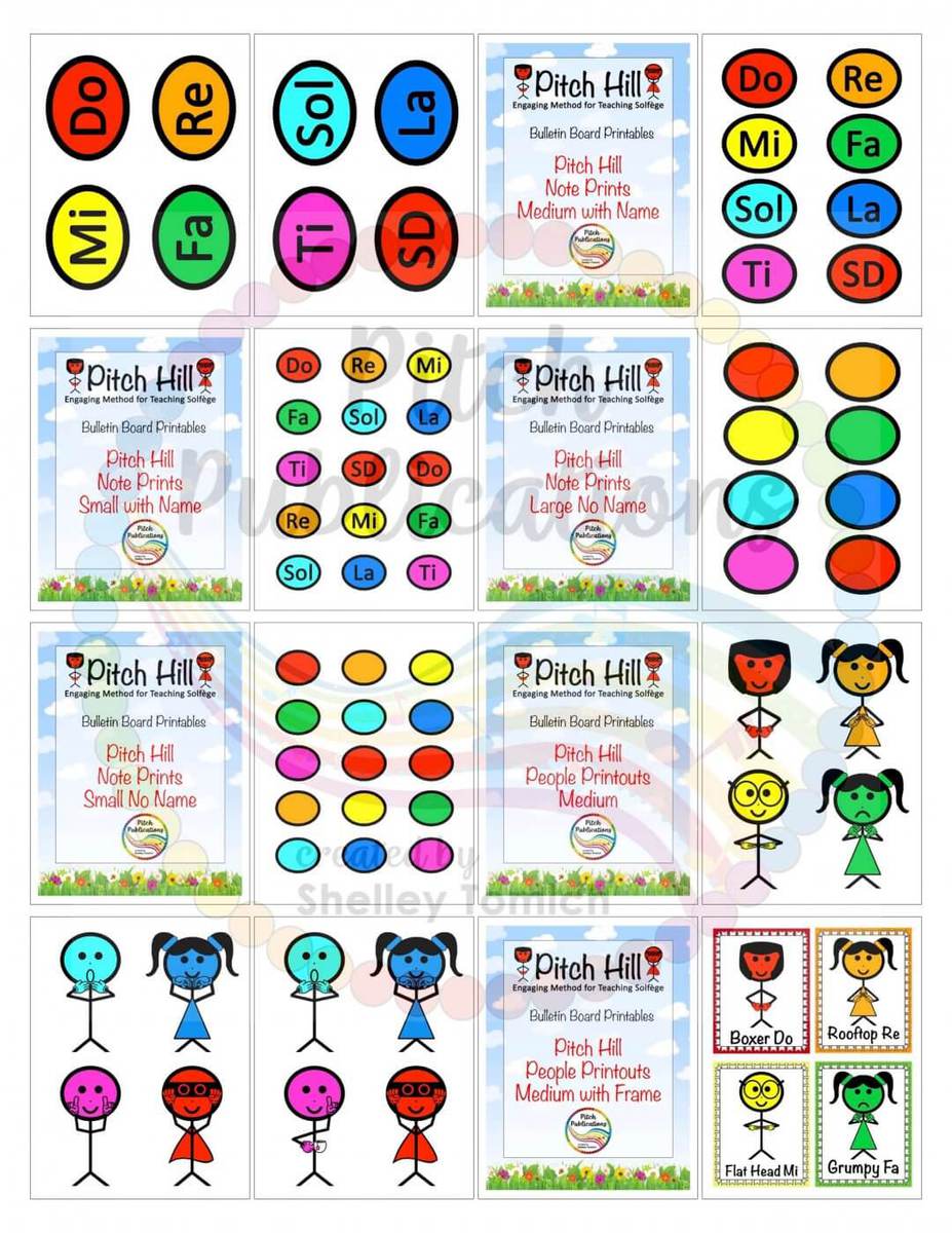 Pitch Hill: Teaching Solfege Bulletin Board Printables for Elementary Music