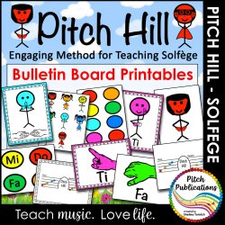 Pitch Hill: Teaching Solfege Bulletin Board Printables for Elementary Music
