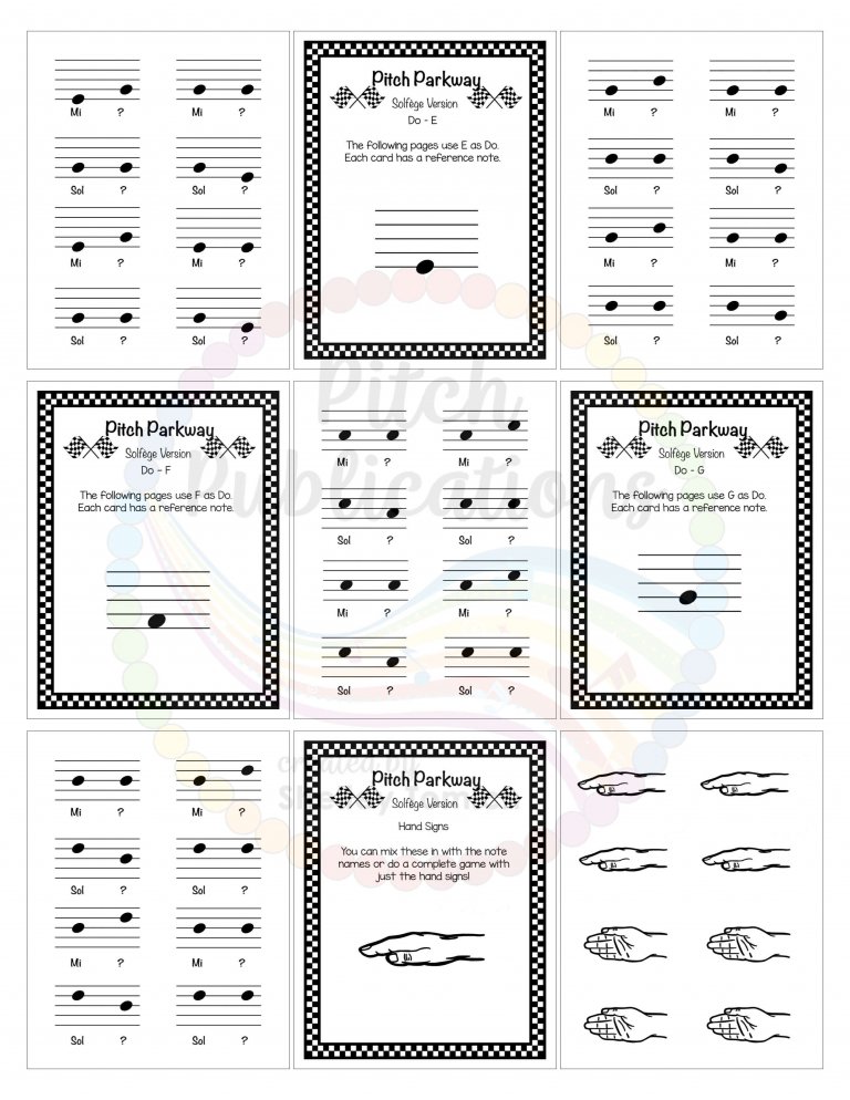 Music Centers: Pitch Parkway - Solfege Sol Mi Game, Practice