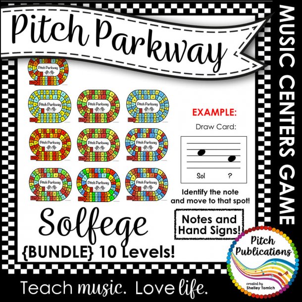 Music Centers: Pitch Parkway - Solfege Do Re Mi Sol Game, Practice