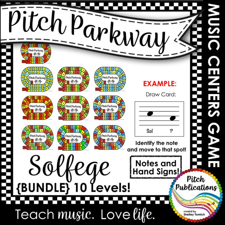 Music Centers: Pitch Parkway - Solfege Do Re Mi Sol Game, Practice