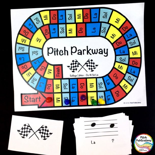 Music Centers: Pitch Parkway - Solfege Do Mi Sol La Game, Practice ...