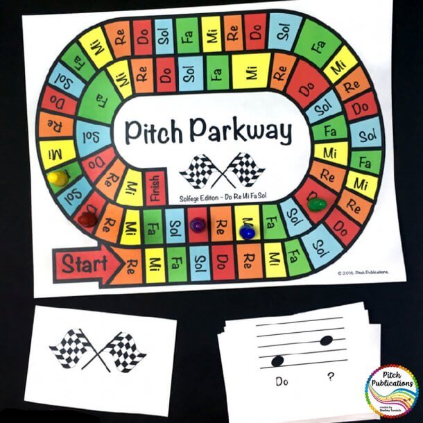 Music Centers: Pitch Parkway - Solfege Do Re Mi Fa Sol Game, Practice