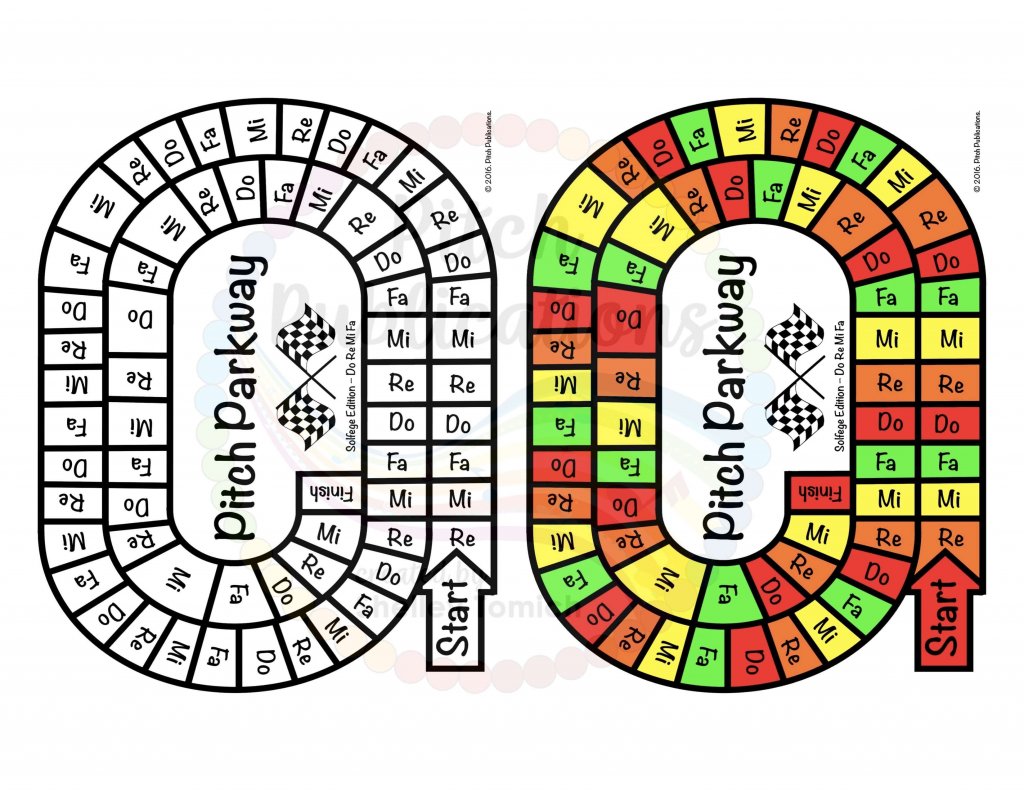Music Centers: Pitch Parkway - Solfege Do Re Mi Fa Game, Practice