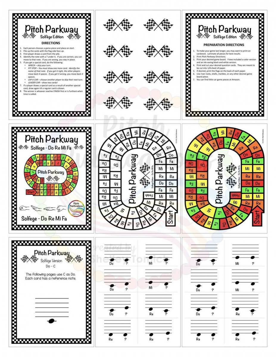 Music Centers: Pitch Parkway - Solfege Do Re Mi Fa Game, Practice