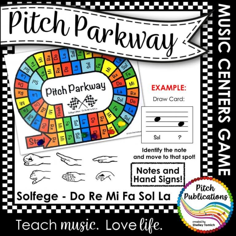 Music Centers: Pitch Parkway - Solfege Do Re Mi Fa Sol La Game