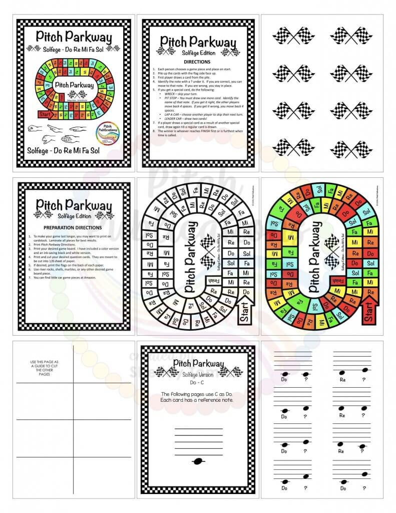 Music Centers: Pitch Parkway - Solfege Do Re Mi Fa Sol Game, Practice