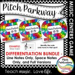 Music Centers - Pitch Parkway {BUNDLE} Treble Clef Note Naming Game