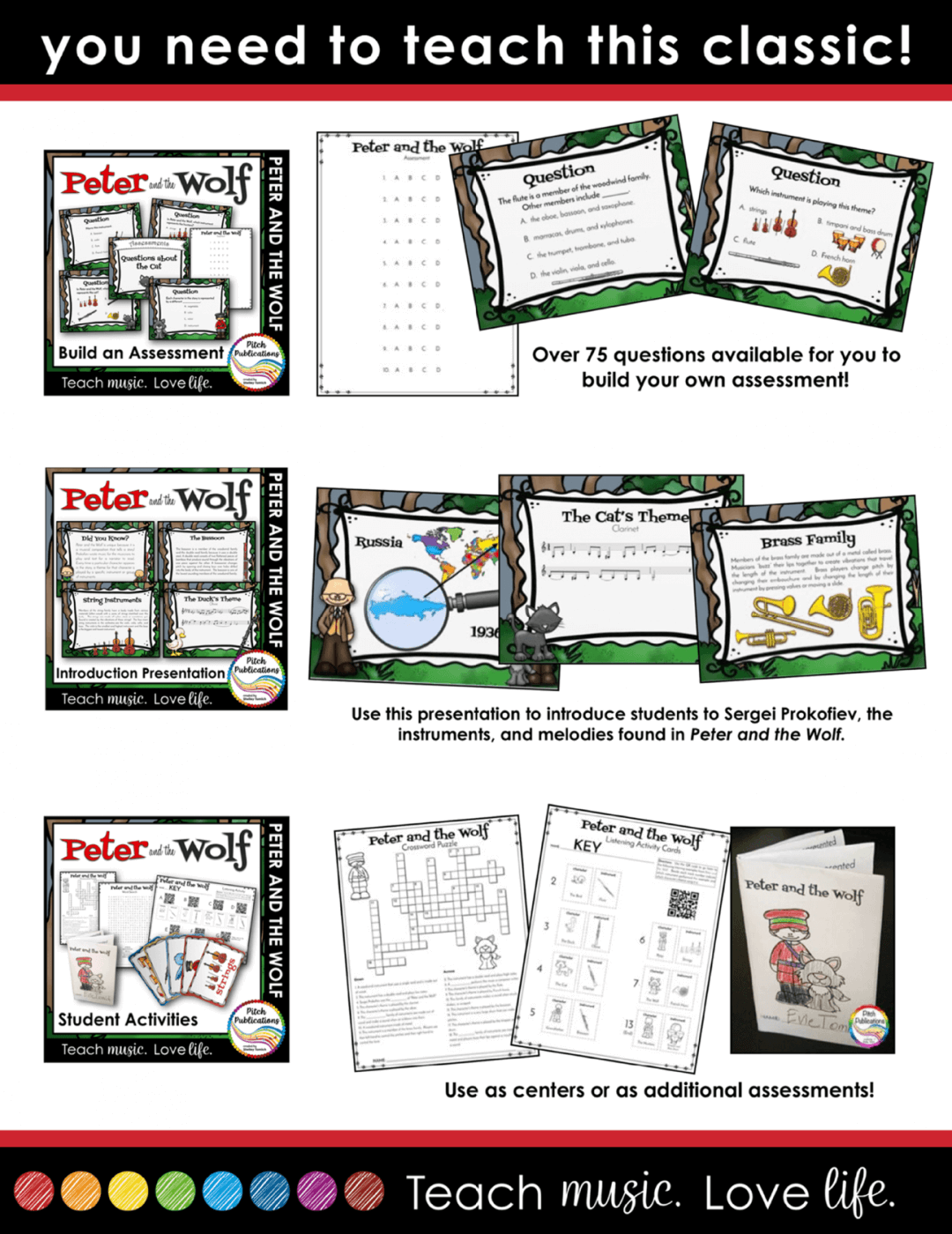 Peter and the Wolf -{BUNDLE} - Centers, Assessment, Storybook, & More!