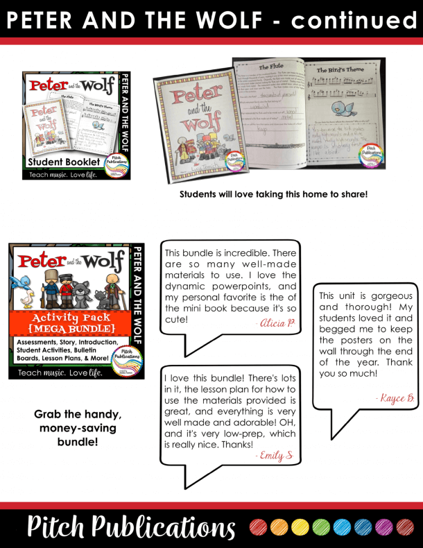 Peter and the Wolf -{BUNDLE} - Centers, Assessment, Storybook, & More!