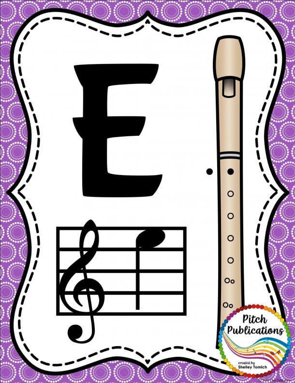 Music Decor RB: Alto Recorder Fingering Chart Posters v1 Black/Tan-