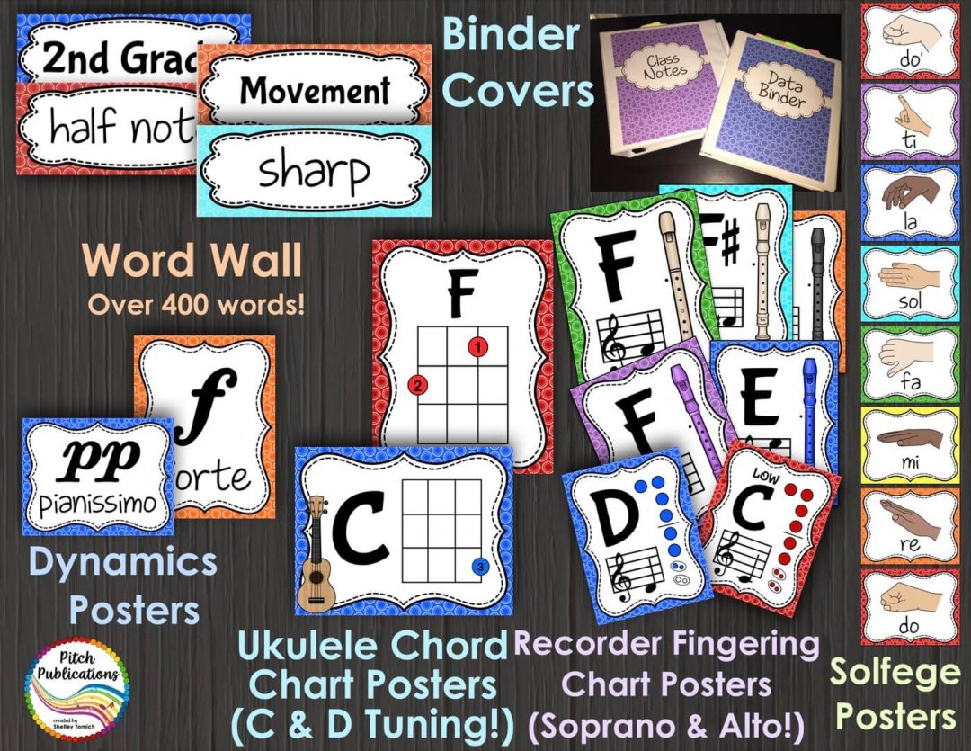 MD BUNDLE RAINBOW BRIGHTS posters, word wall, class rules, binders