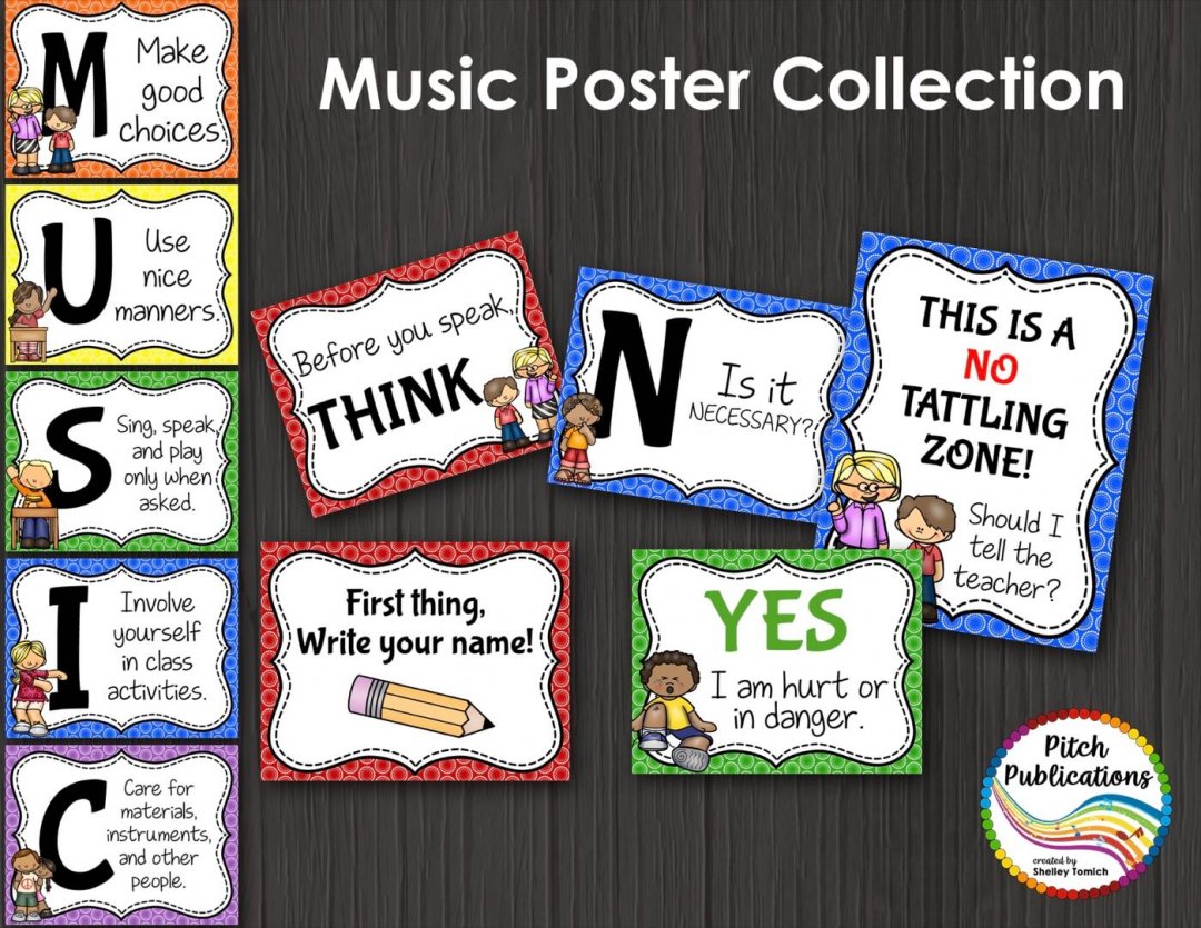 MD BUNDLE RAINBOW BRIGHTS posters, word wall, class rules, binders