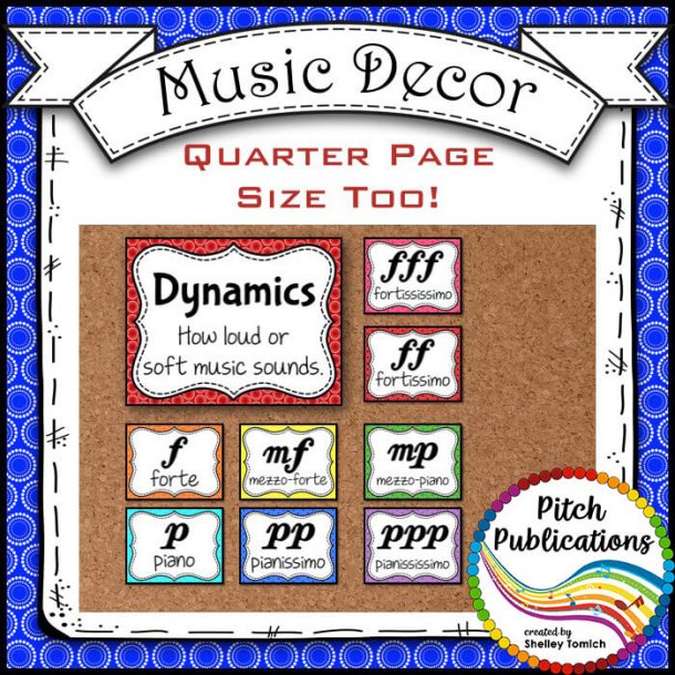 Music Decor - RAINBOW BRIGHTS - Dynamics Posters