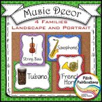 Music Decor - RAINBOW BRIGHTS - Instrument Posters - Orchestra, Orff ...