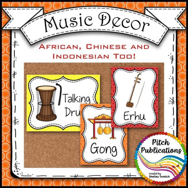 Music Decor - RAINBOW BRIGHTS - Instrument Posters - Orchestra, Orff ...