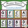 Recorder Fingering Chart Posters v1 - Music Decor Rainbow Brights