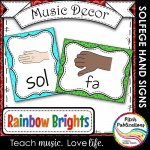RAINBOW BRIGHTS - Curwen Solfege Hand Signs, Diatonic & Chromatic