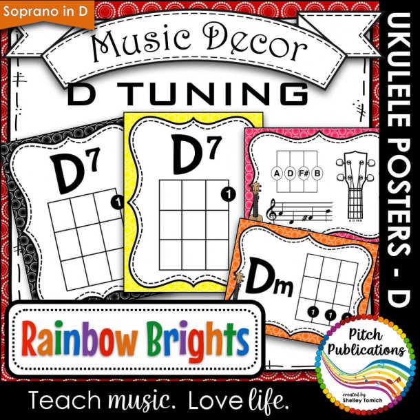 Ukulele Chord Coloring Sheets