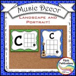 Music Decor Rainbow Brights - Ukulele Chord Chart Posters