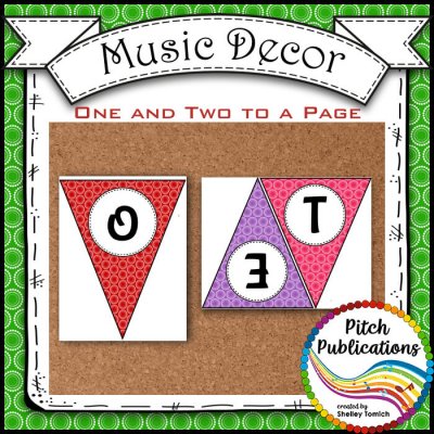 Music Decor - RAINBOW BRIGHTS - Welcome to Music Banner!