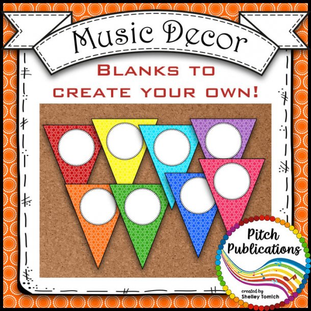 Music Decor - RAINBOW BRIGHTS - Welcome to Music Banner!