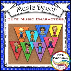 Music Decor - RAINBOW BRIGHTS - Welcome to Music Banner!