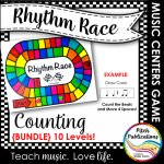 Music Centers: Rhythm Race Counting Edition {BUNDLE} Levels B + 1-9