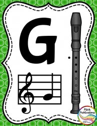Recorder Fingering Chart Posters v2 - Music Decor Rainbow Brights