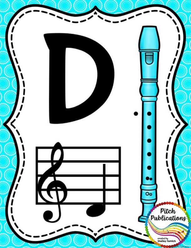 Recorder Fingering Chart Posters v2 - Music Decor Rainbow Brights