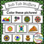 Rhythm Coloring 1A - Color by Note - Quarter Note/Rest, Eighth Note