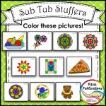 Rhythm Coloring 1B - Color by Note Name - Quarter Note/Rest, Eighth Note