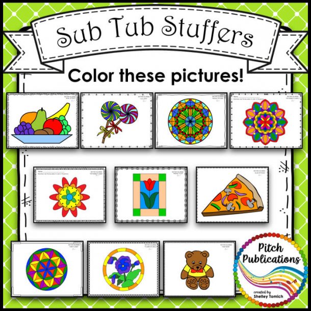 Rhythm Coloring 1B - Color by Note Name - Quarter Note/Rest, Eighth Note